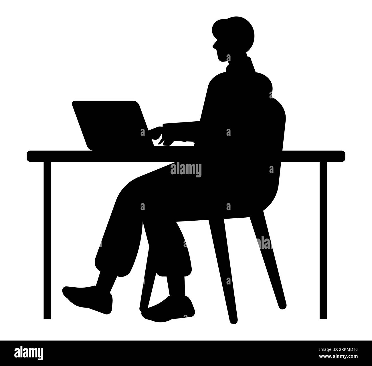 Crafting silhouette Black and White Stock Photos & Images - Alamy