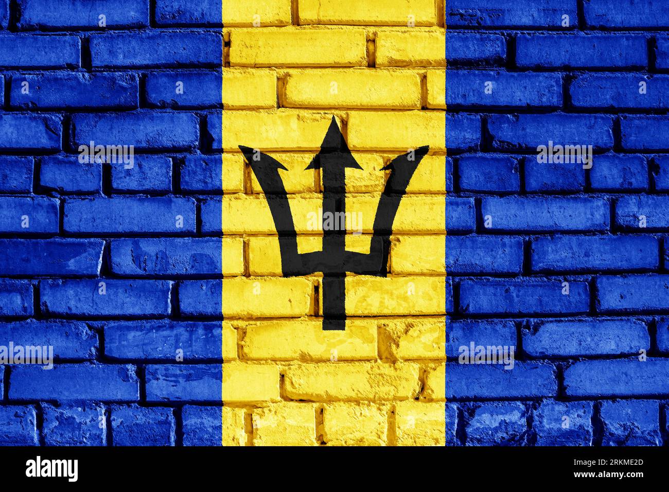 Flag of Barbados on a textured background. Concept collage Stock Photo ...