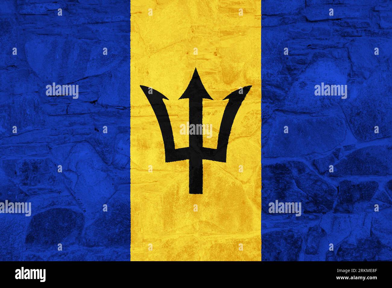 Flag of Barbados on a textured background. Concept collage Stock Photo ...