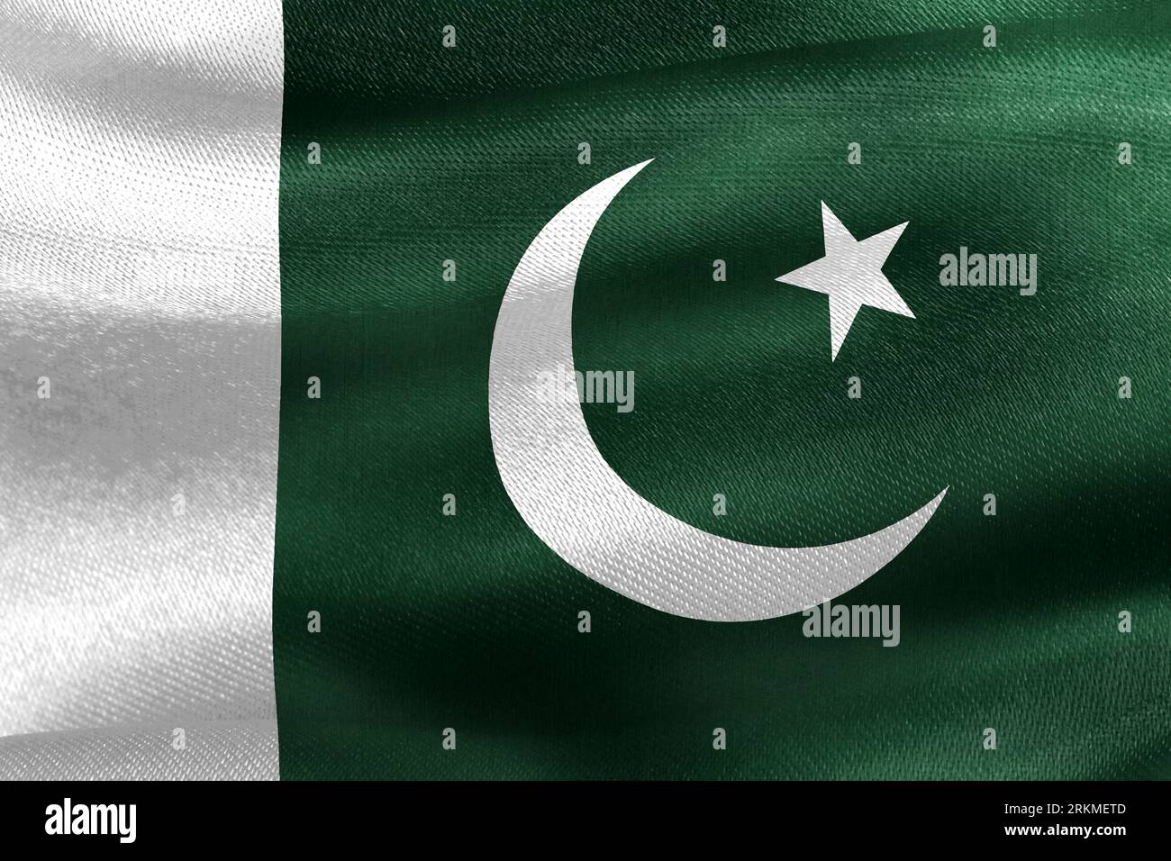 Pakistan Flag - Realistic Waving Fabric Flag Stock Photo - Alamy
