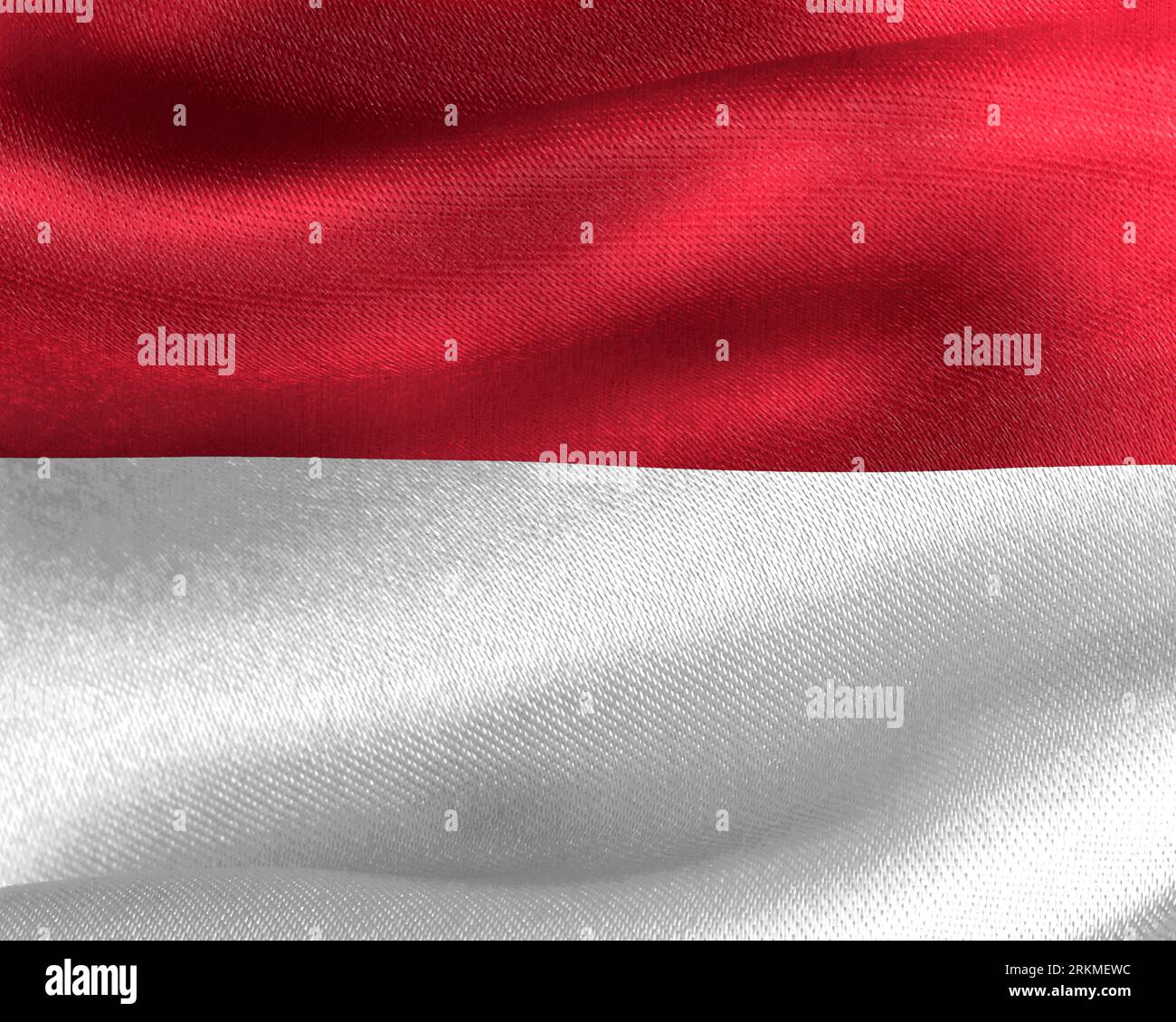 Monaco Flag - Realistic Waving Fabric Flag Stock Photo - Alamy