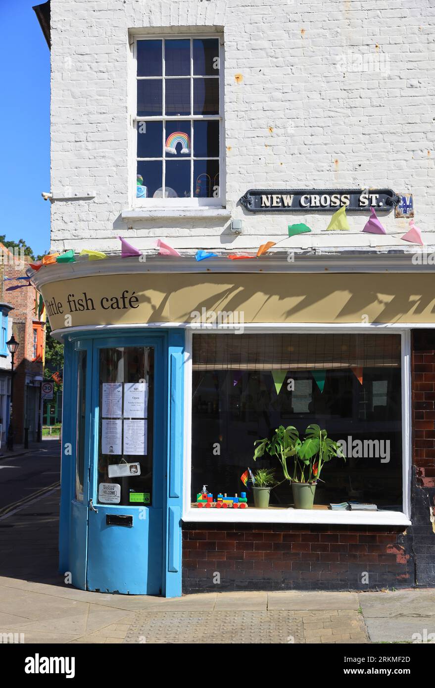 Little Fish Cafe in Margate's pretty Old Town, in Kent, UK Stock Photo ...