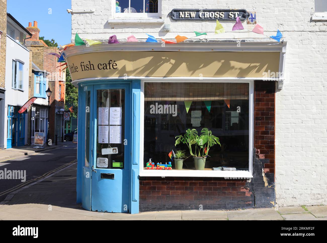 Little Fish Cafe in Margate's pretty Old Town, in Kent, UK Stock Photo ...