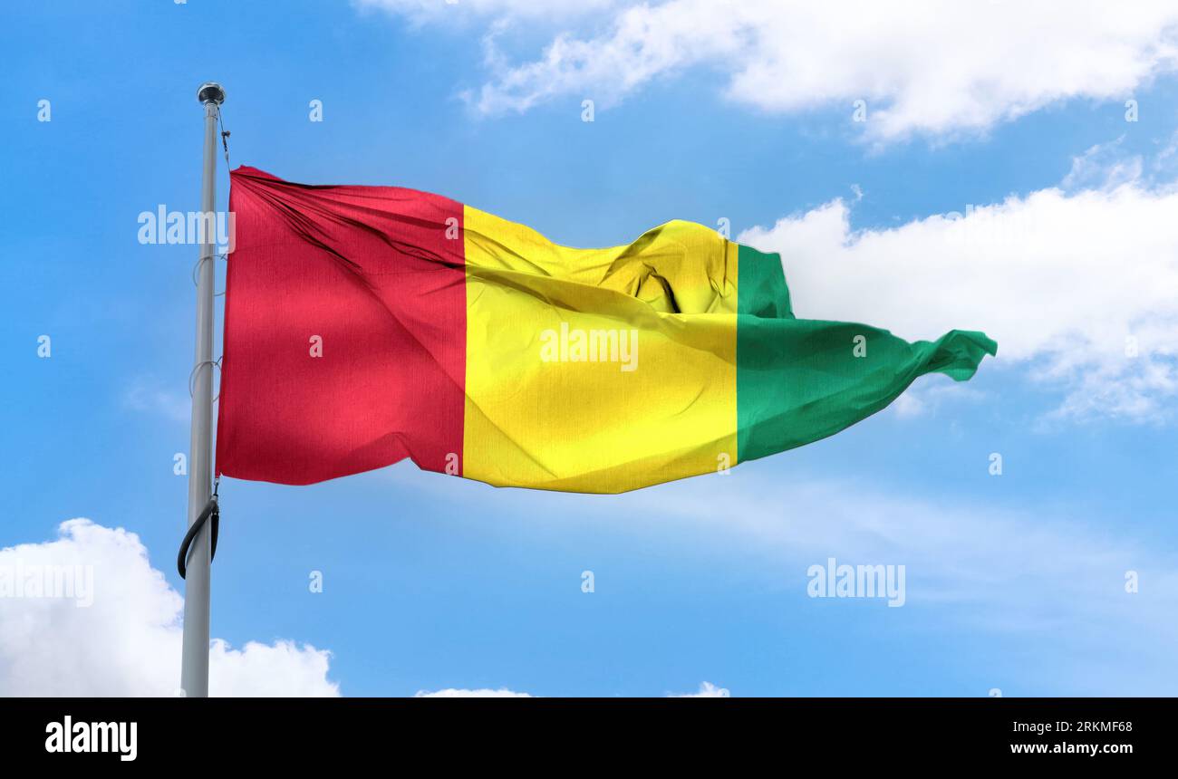 Realistic flag guinea waving hi-res stock photography and images - Alamy