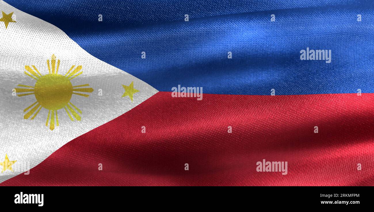 Philippines Flag - Realistic Waving Fabric Flag Stock Photo - Alamy