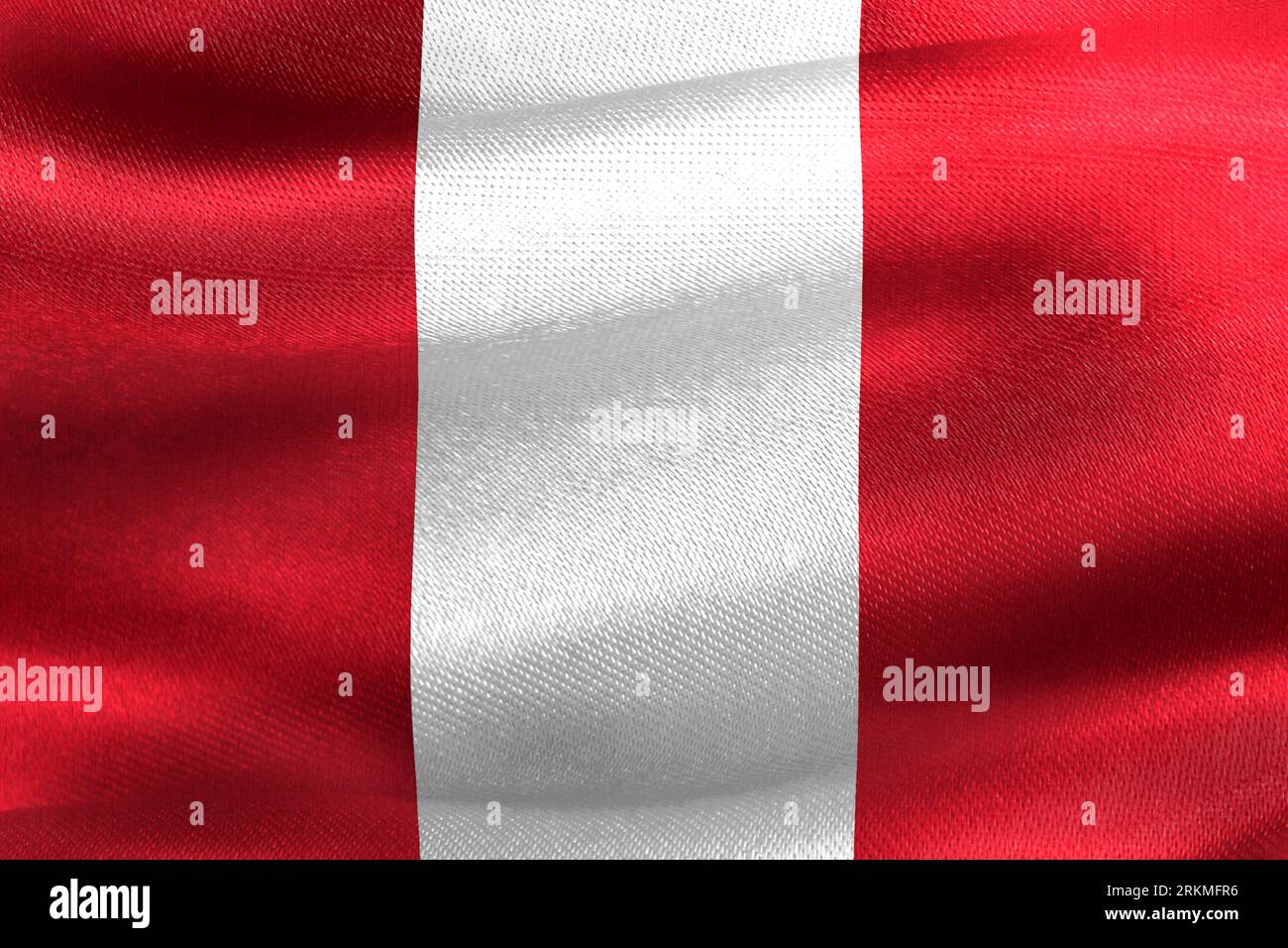 Peru Flag - Realistic Waving Fabric Flag Stock Photo - Alamy