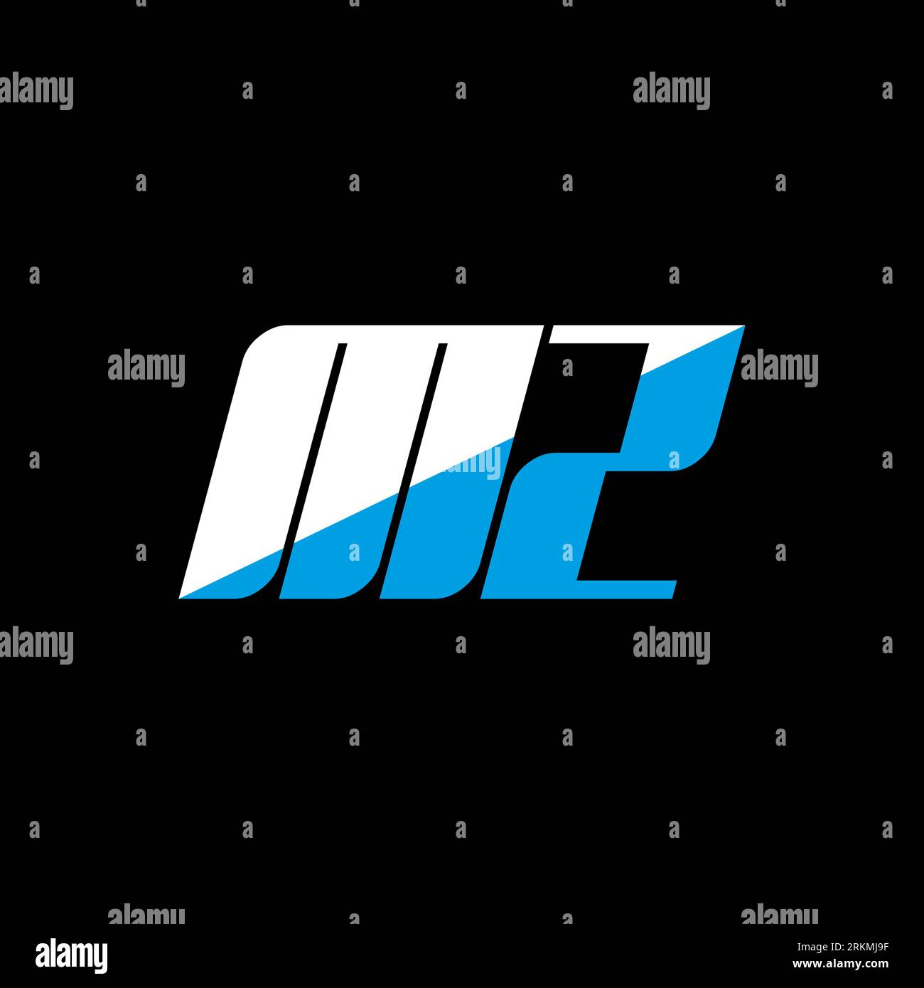 MZ letter logo design on black background. MZ creative initials letter ...