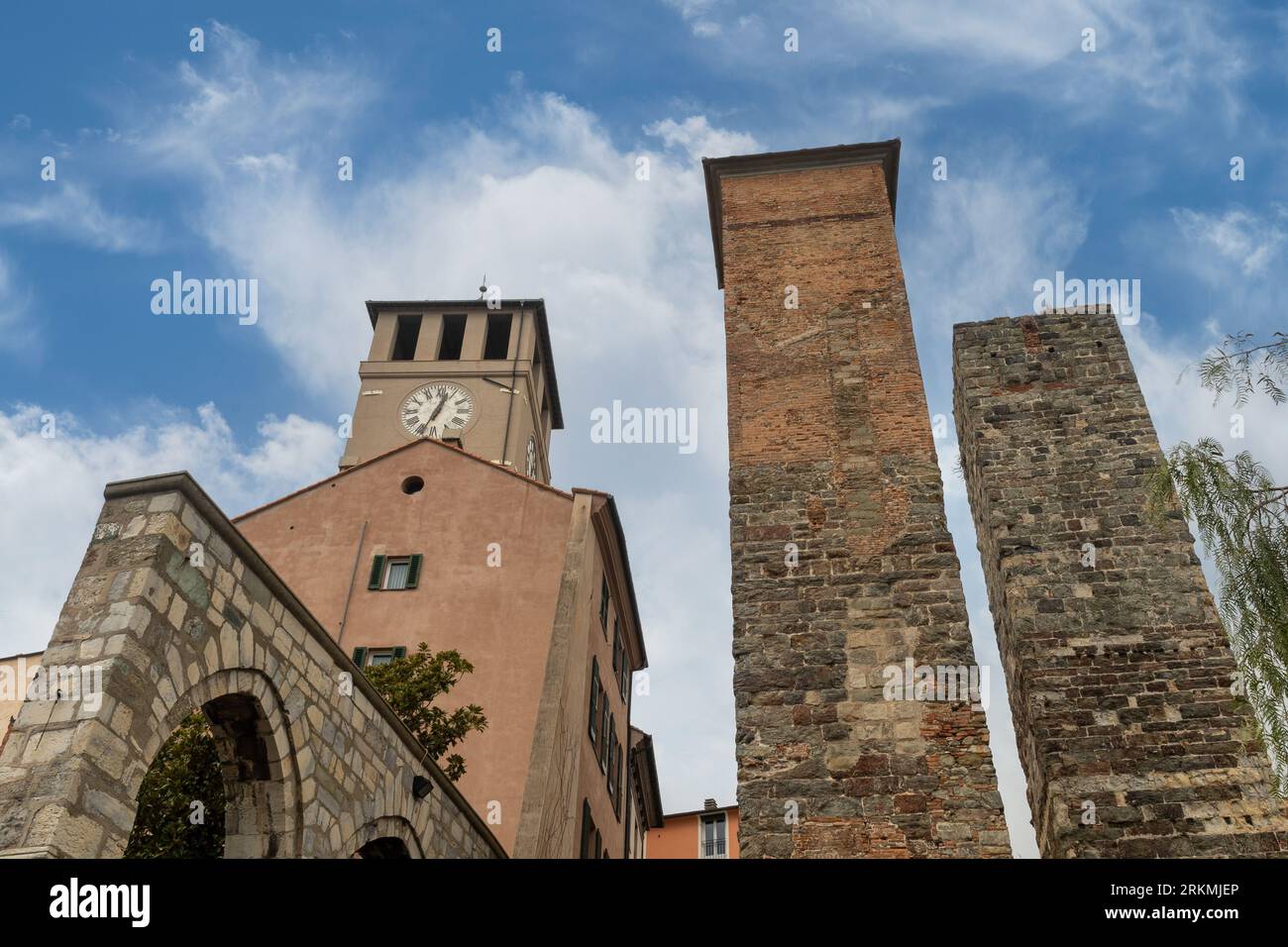 The medieval towers of Savona: the Brandale Tower, also called ...
