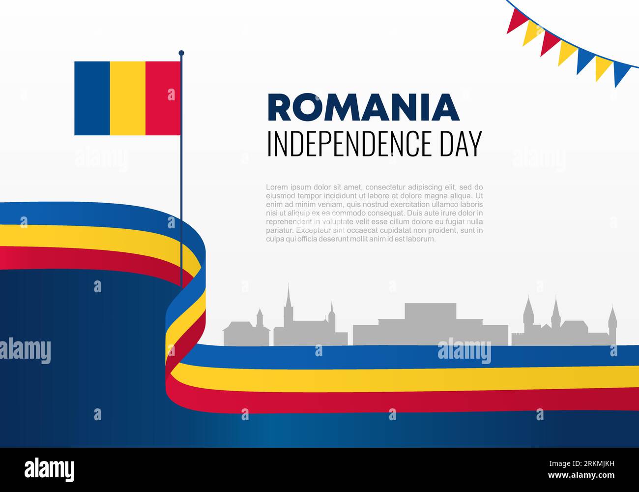Romania independence day background banner poster for national ...