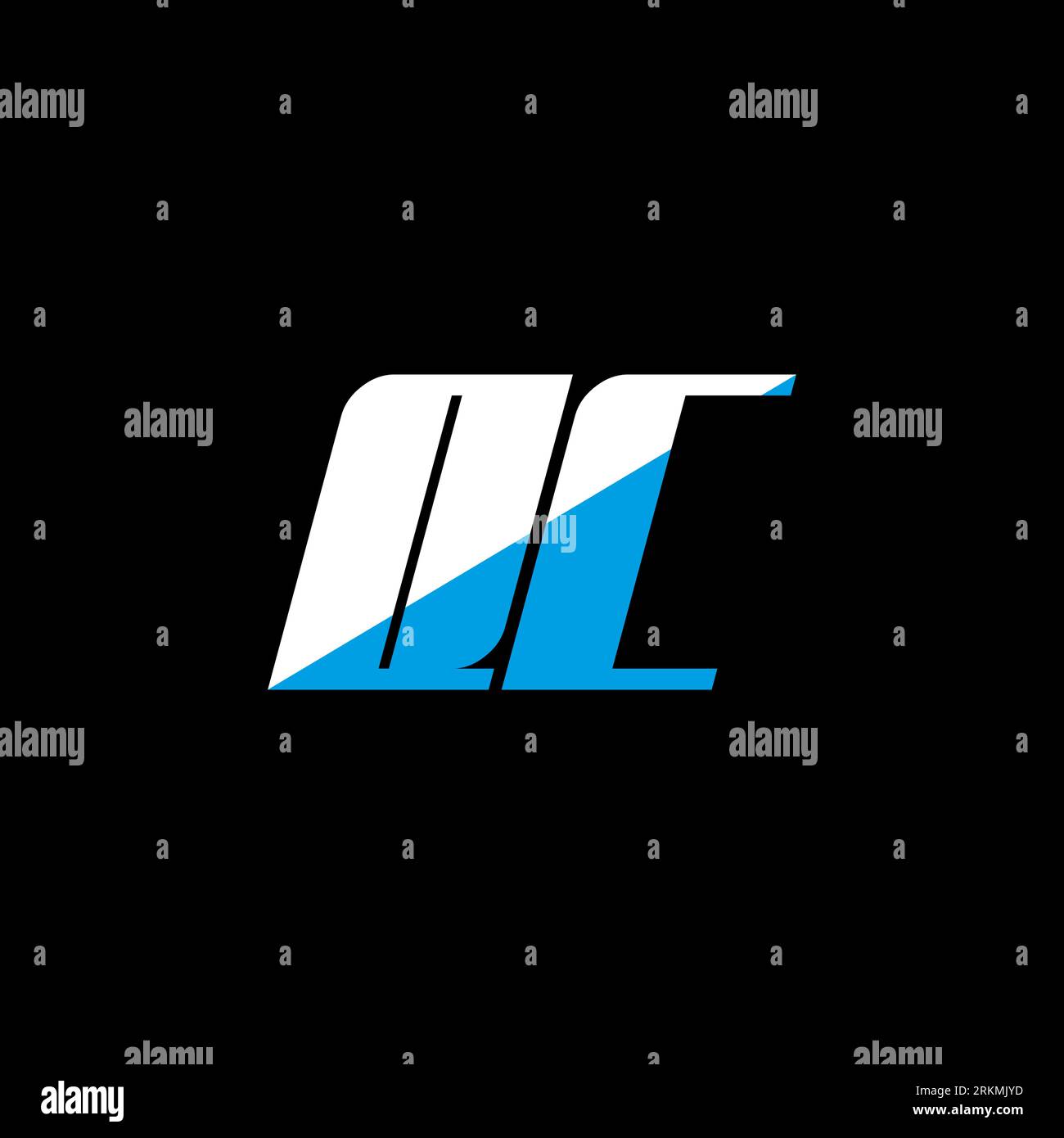 QC letter logo design on black background. QC creative initials letter ...