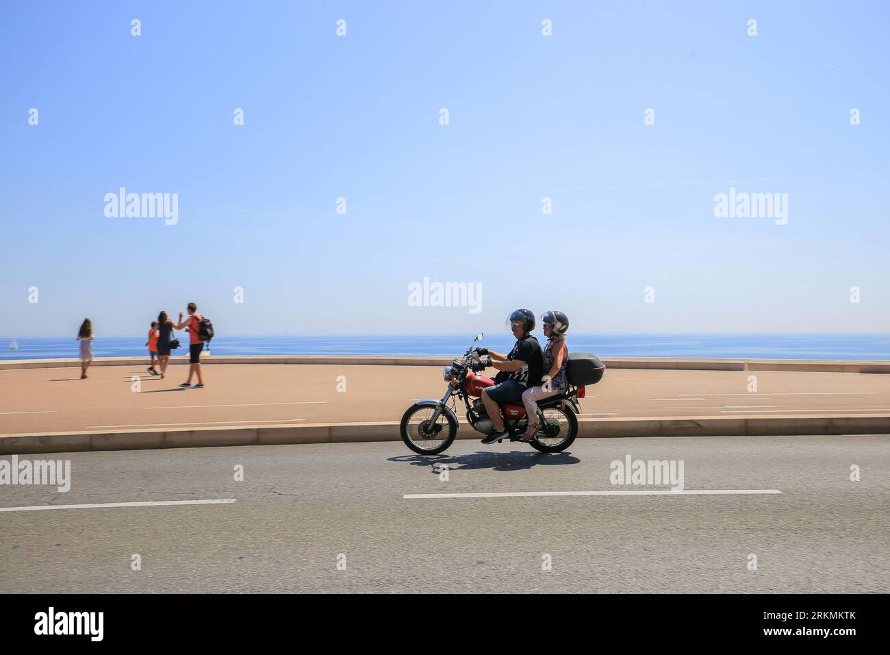 Man and woman riding on motorcycle hi-res stock photography and images ...