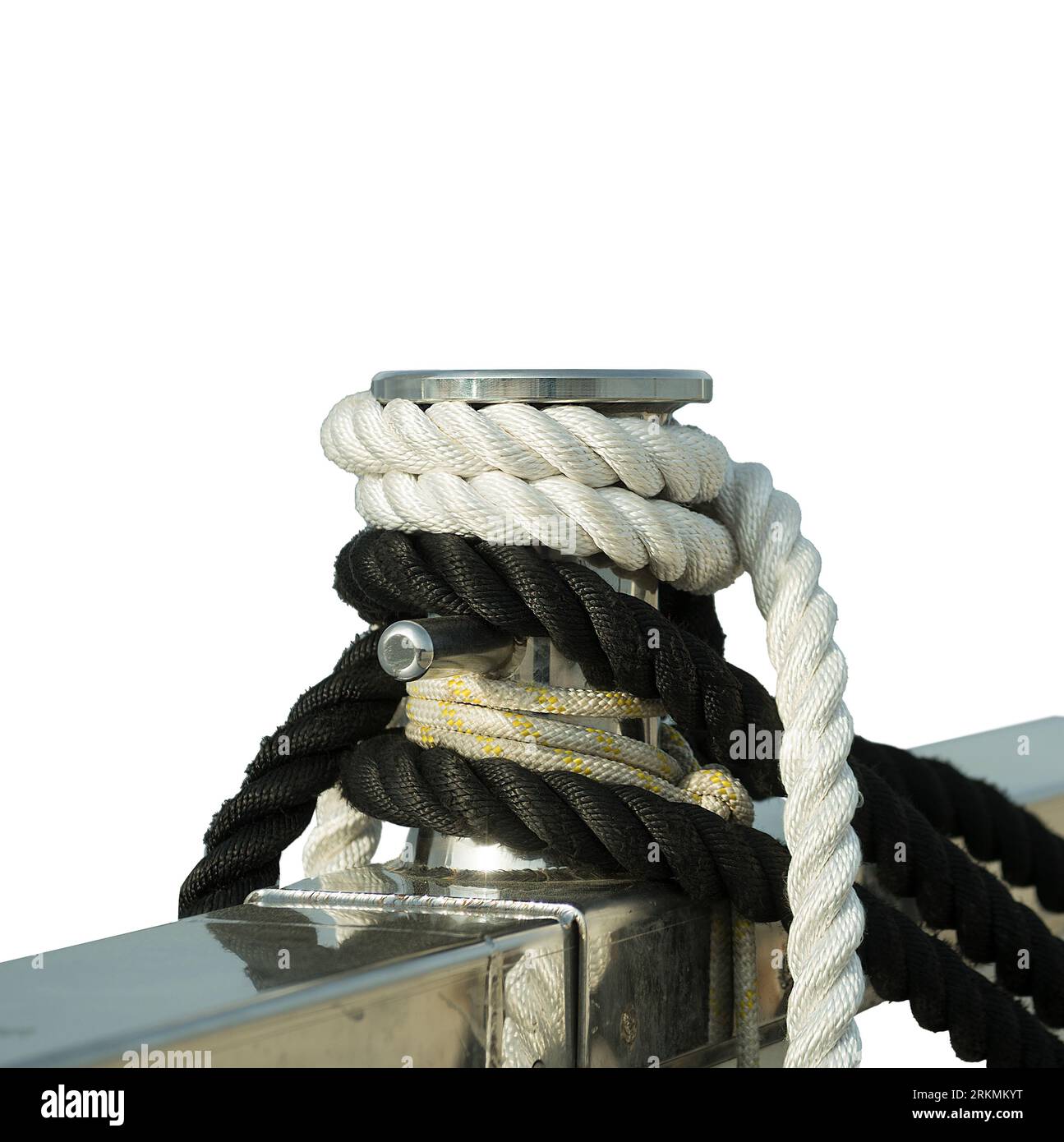 a mooring line of a boat on a transparent background Stock Photo - Alamy