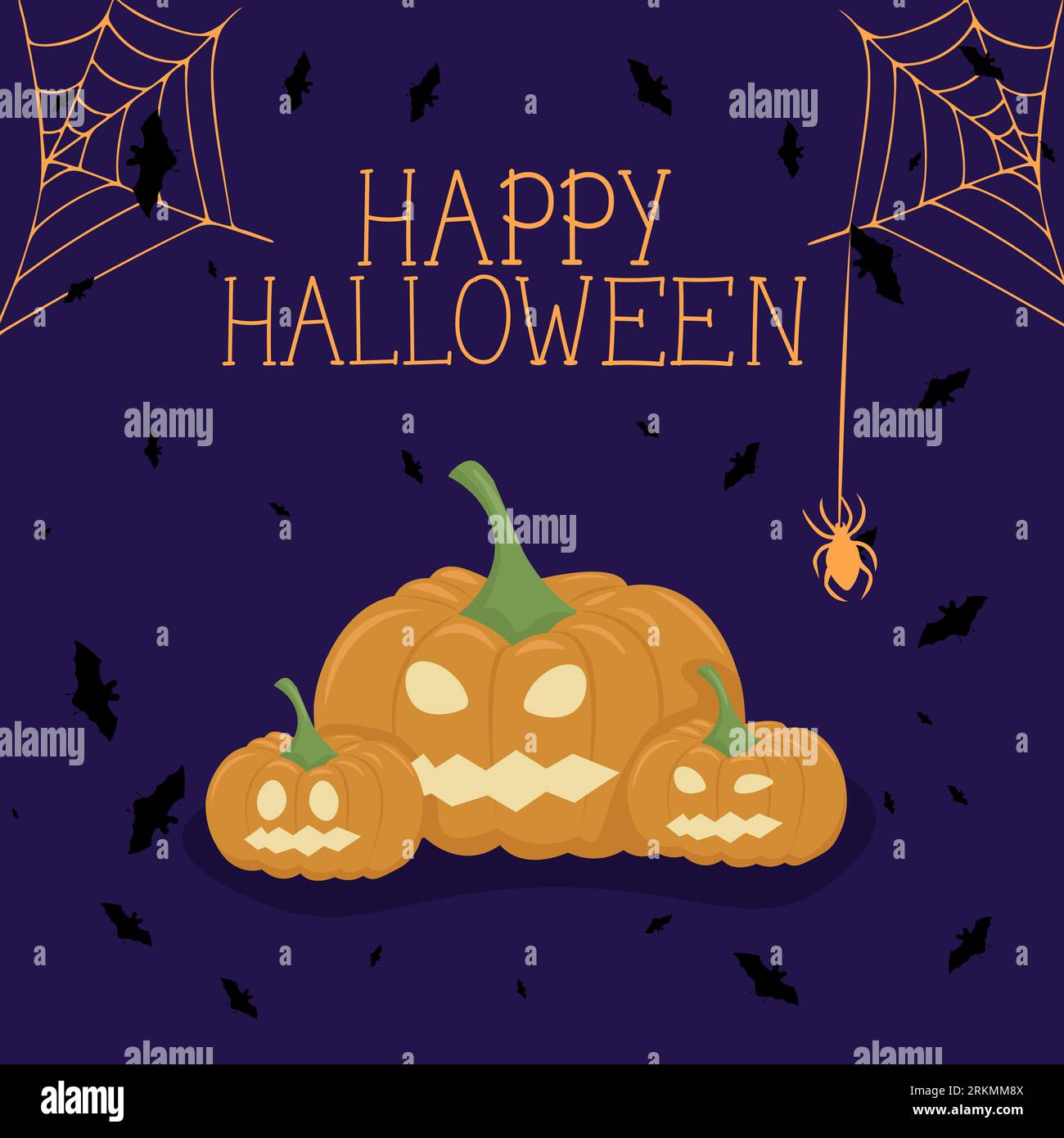 The vector illustration of Happy Halloween can be used as a banner or a ...