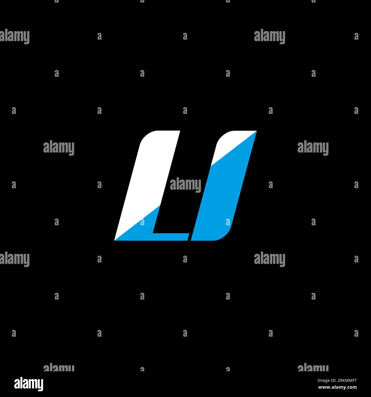 LI letter logo design on black background. LI creative initials letter ...