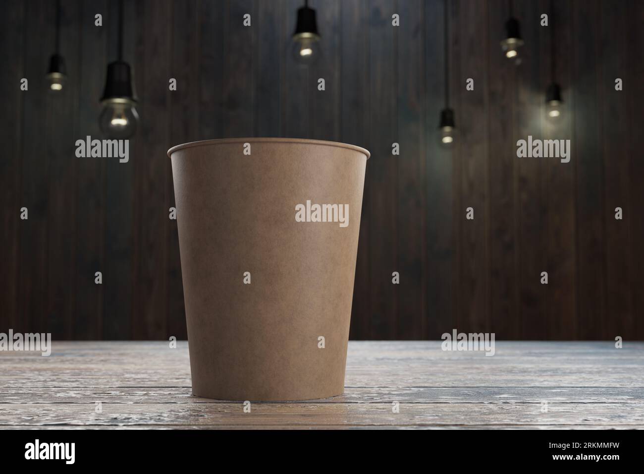 Paper cup mockup for your design. Bitter drink in a paper glass ...
