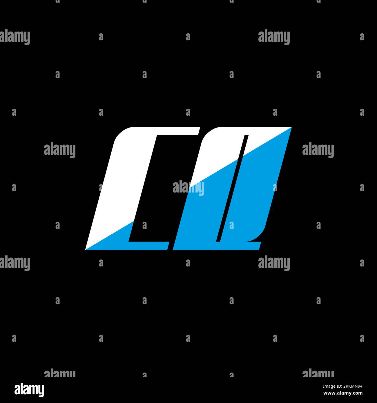 CQ letter logo design on black background. CQ creative initials letter ...