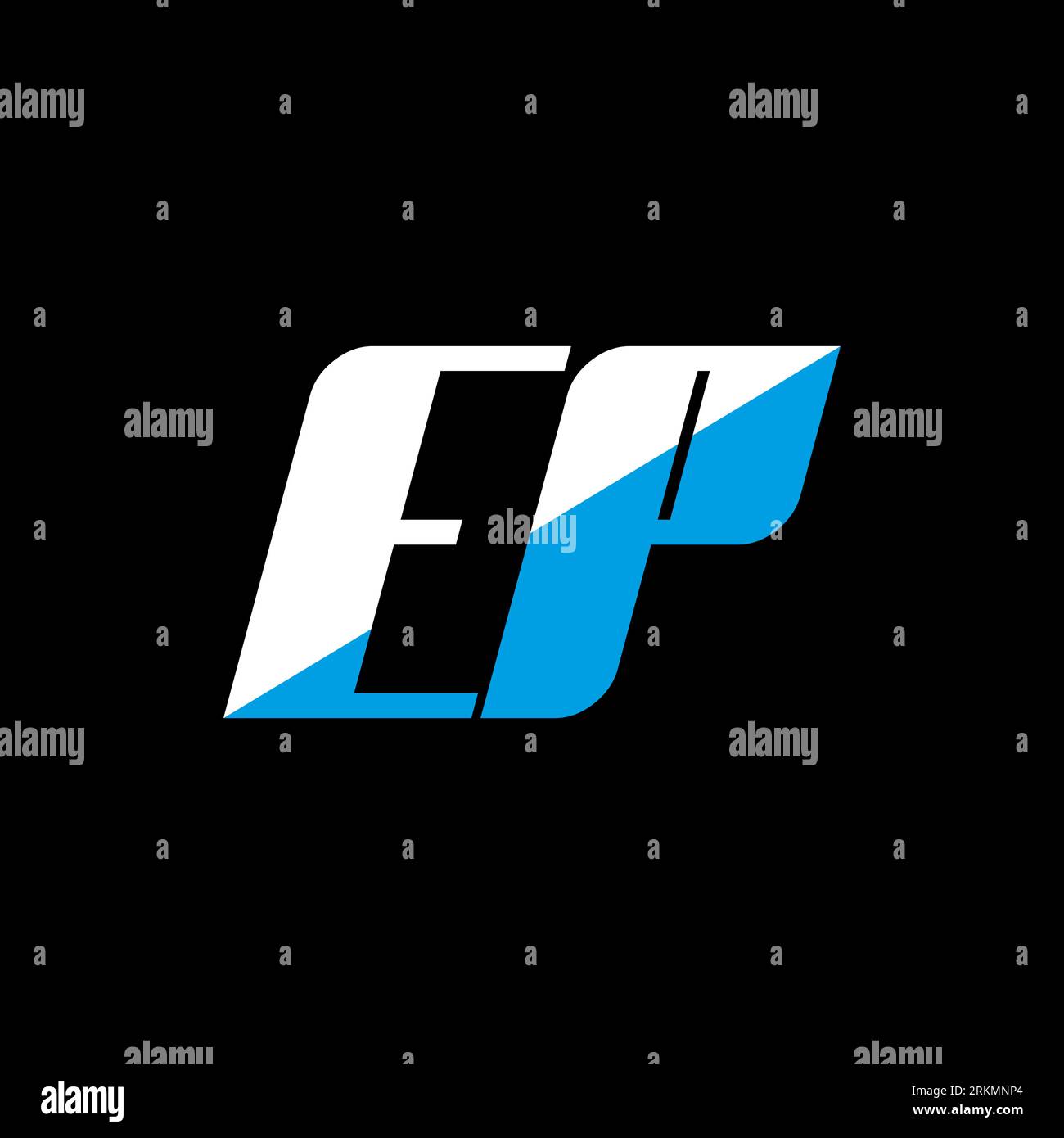 EP letter logo design on black background. EP creative initials letter ...