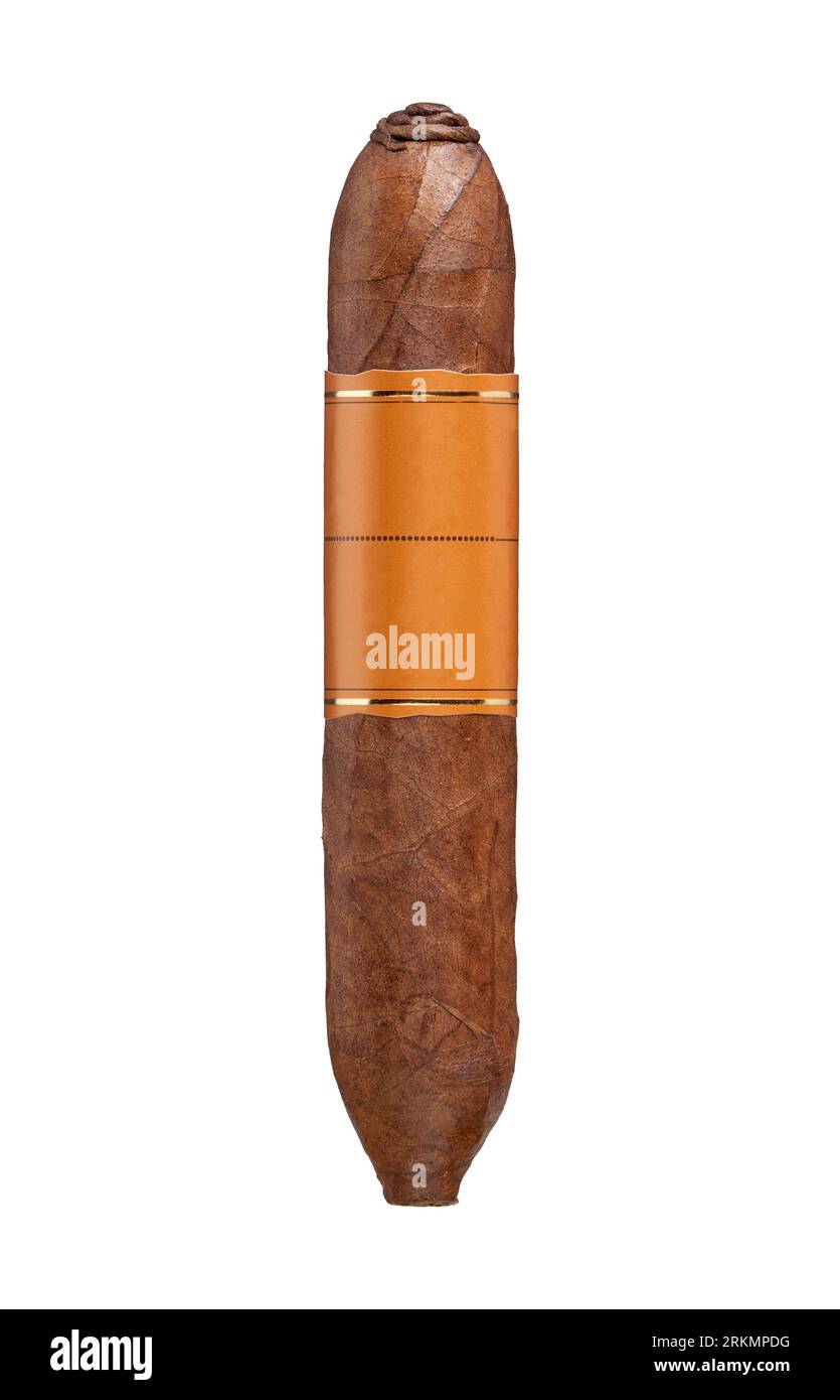 One cigar against a white background Stock Photo - Alamy