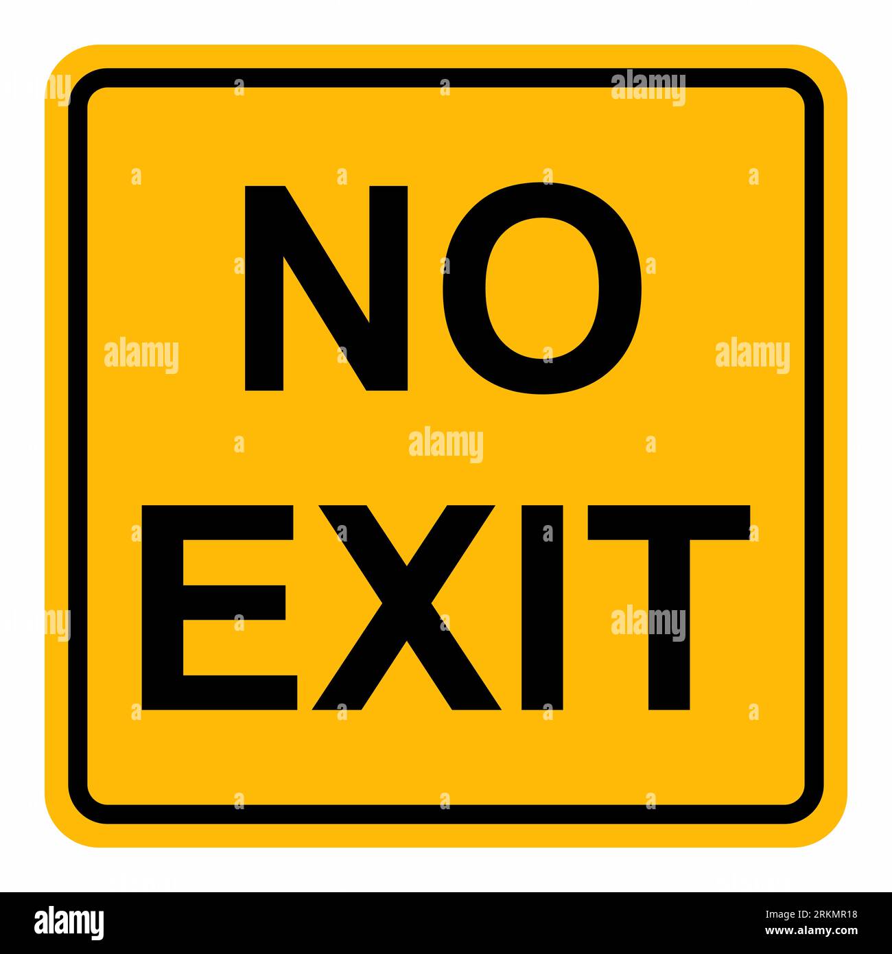 Escape road sign illustration Cut Out Stock Images & Pictures - Alamy