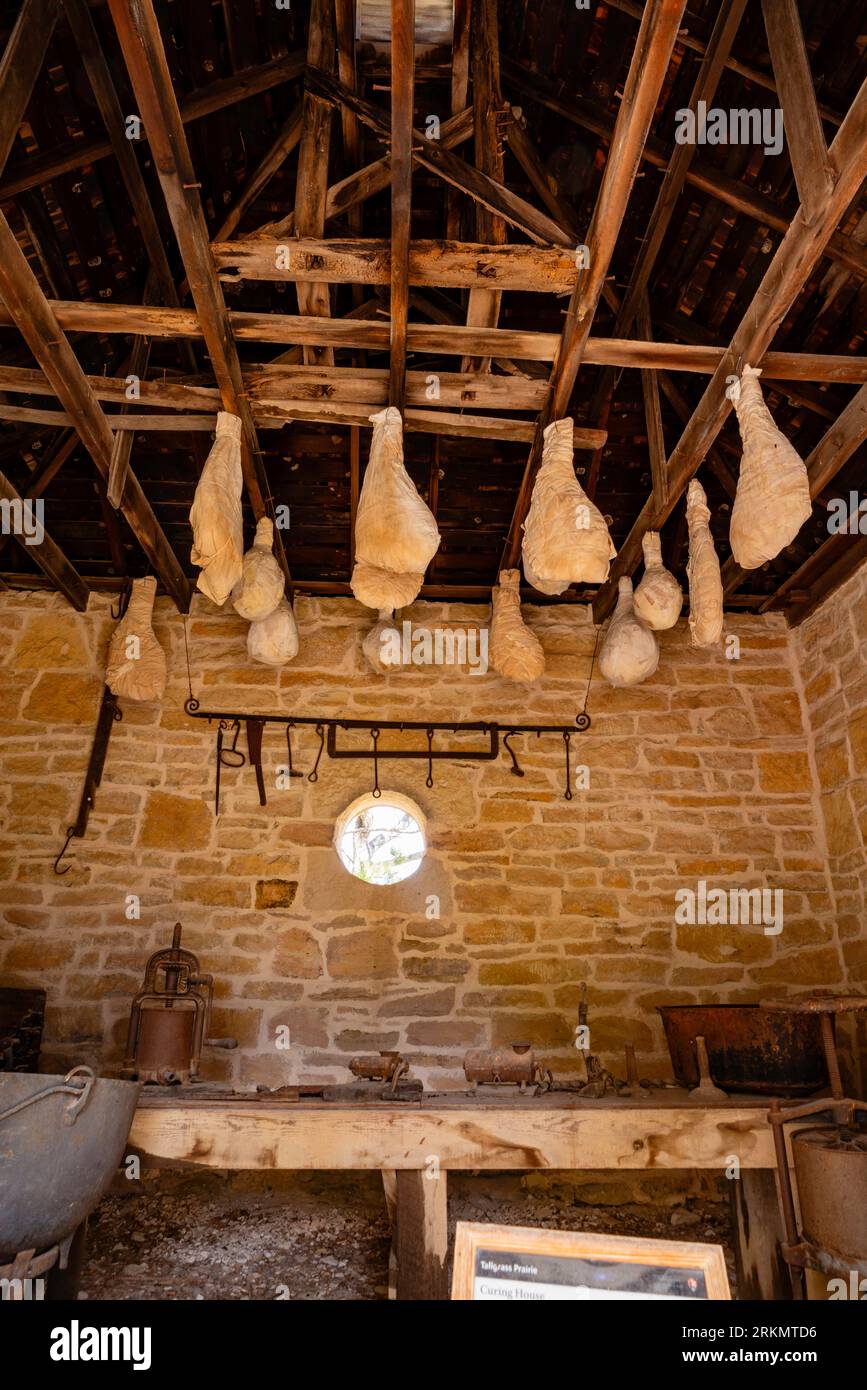 The preserved limestone curing house at Tallgrass Prairie National ...