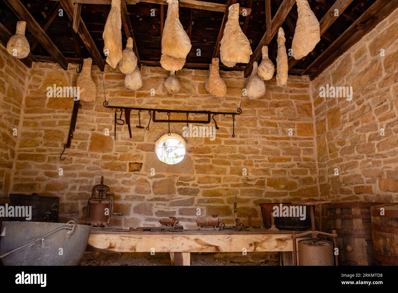 The preserved limestone curing house at Tallgrass Prairie National ...