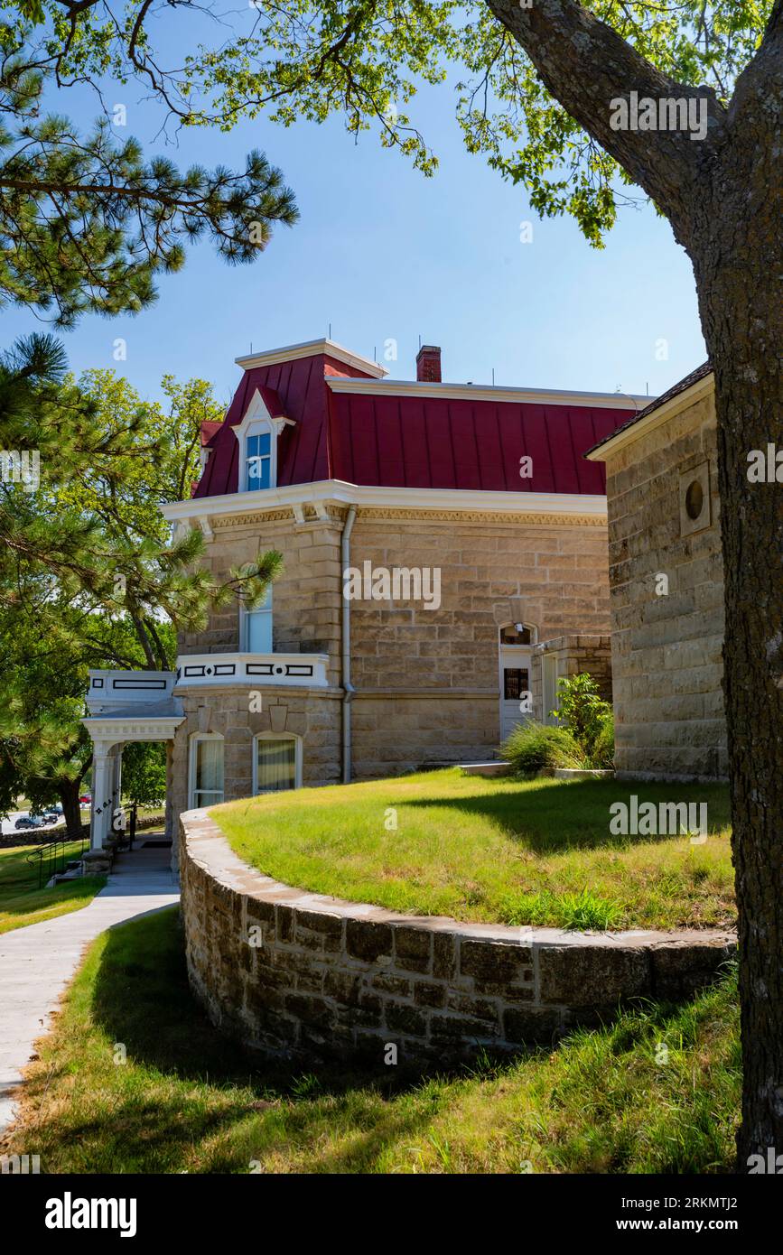 The preserved limestone ranch house at Tallgrass Prairie National ...