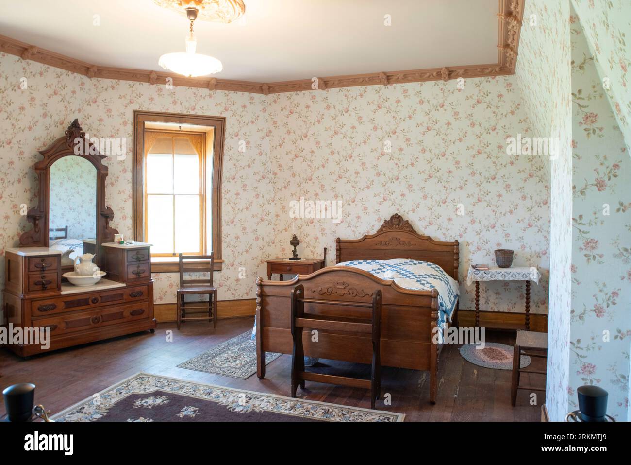The preserved limestone ranch house at Tallgrass Prairie National ...