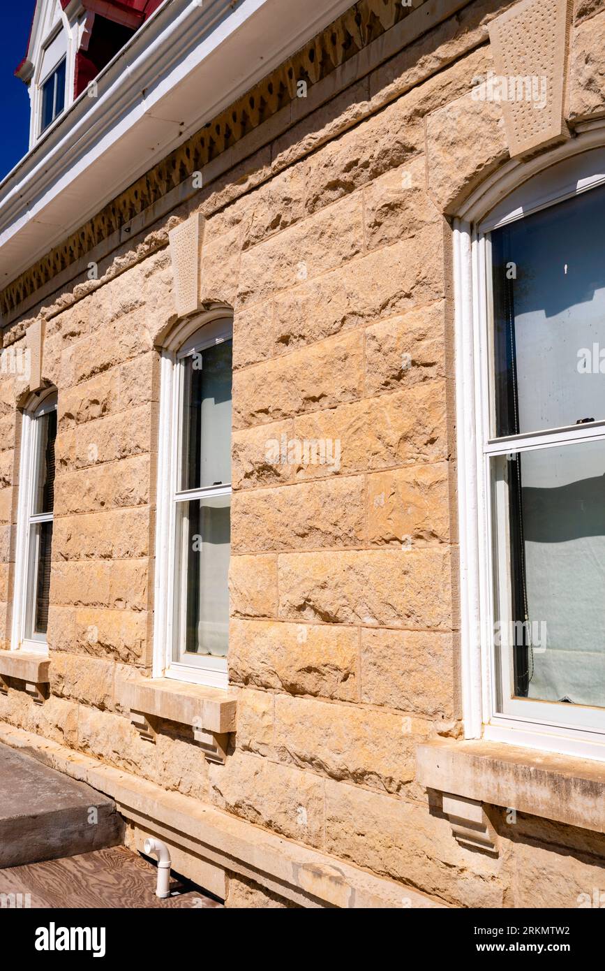 The preserved limestone ranch house at Tallgrass Prairie National ...