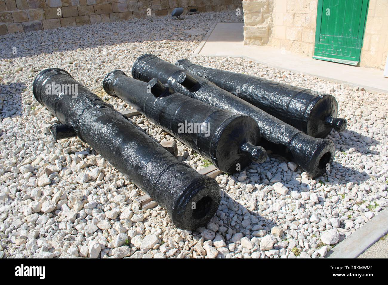 Canon Barrels, National War Museum, Fort St Elmo, Malta Stock Photo - Alamy