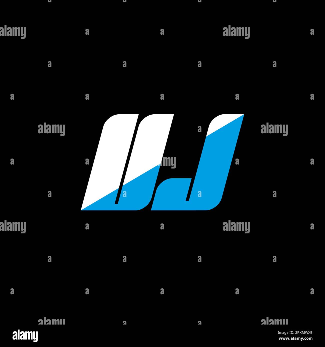 UJ letter logo design on black background. UJ creative initials letter ...