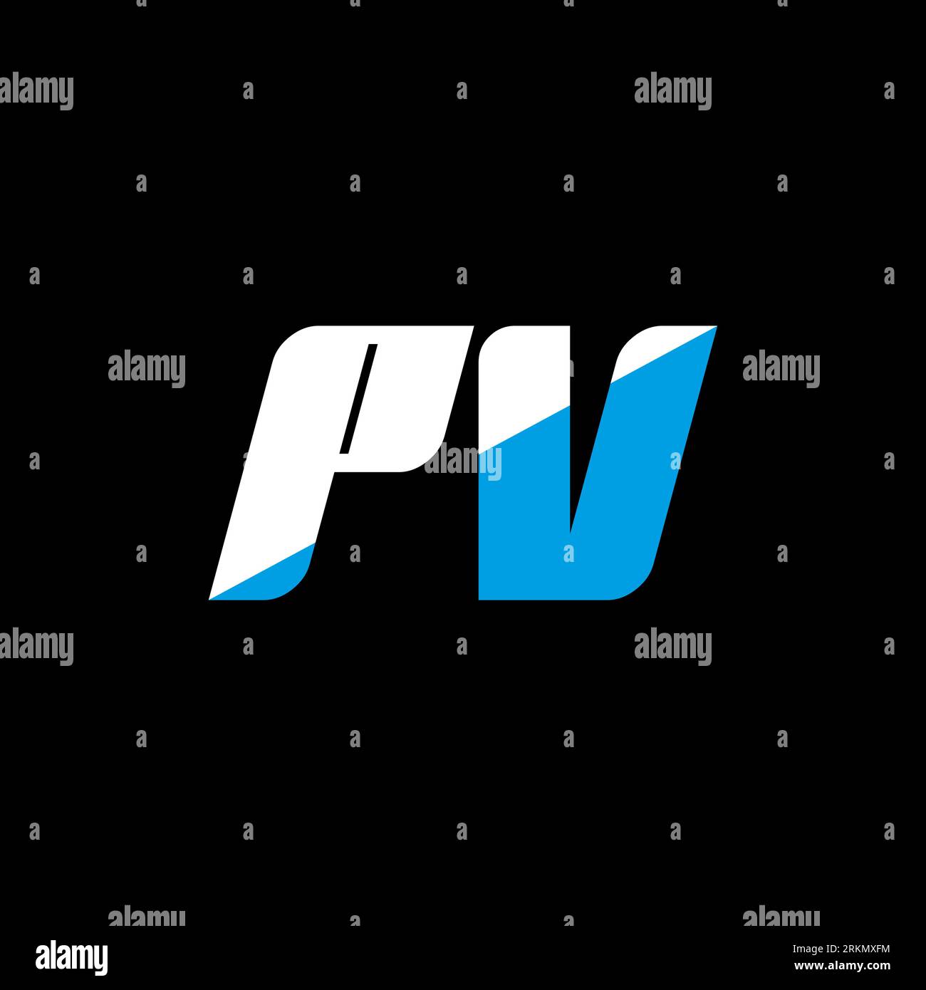 PV letter logo design on black background. PV creative initials letter ...