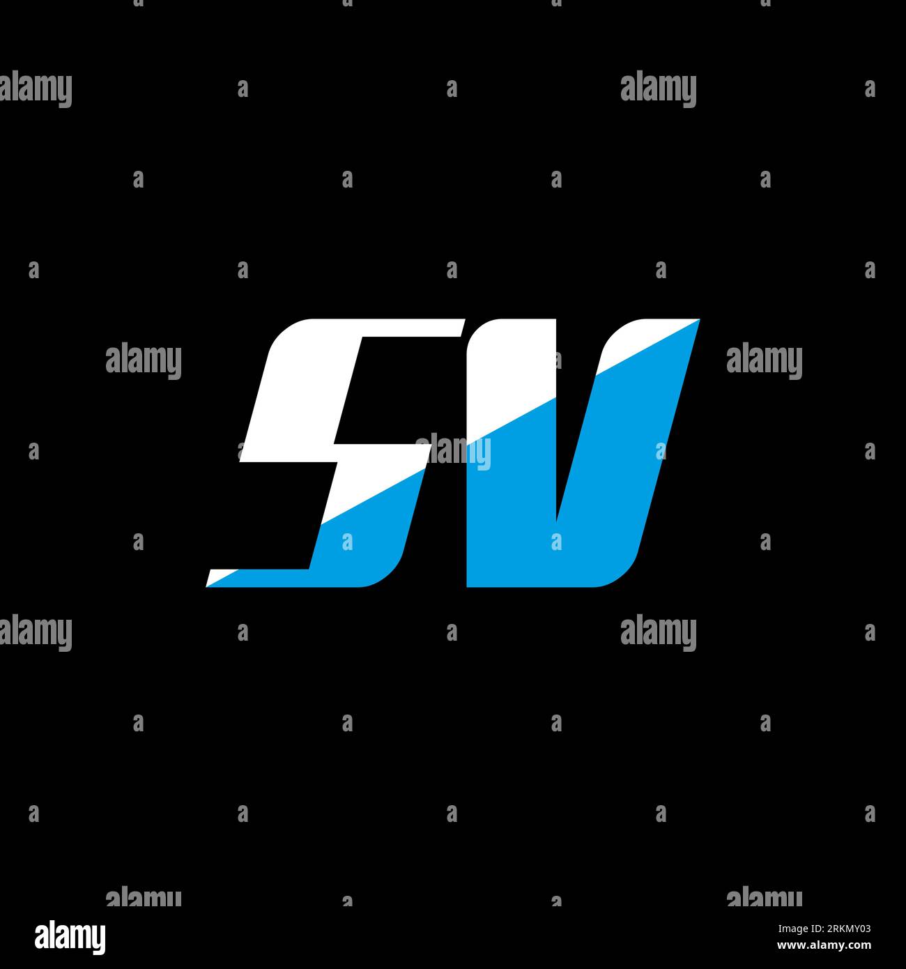 SV letter logo design on black background. SV creative initials letter ...