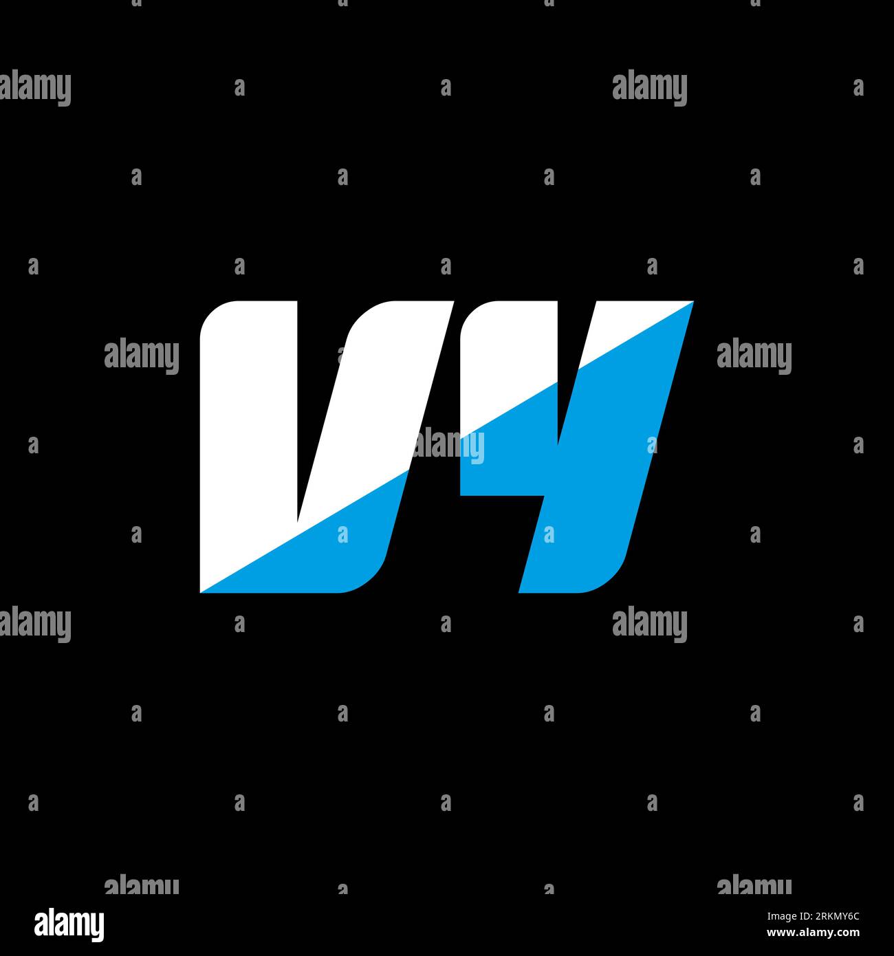 VY letter logo design on black background. VY creative initials letter ...