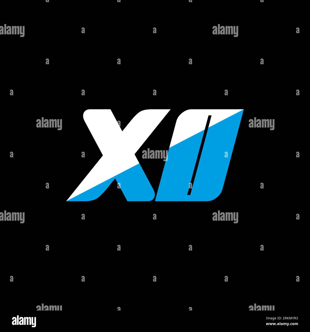 XO letter logo design on black background. XO creative initials letter ...