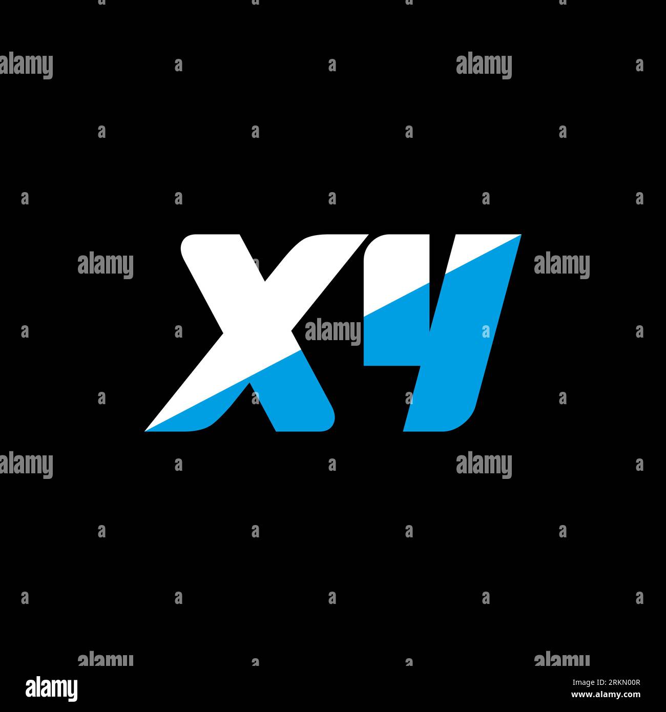 XY letter logo design on black background. XY creative initials letter ...