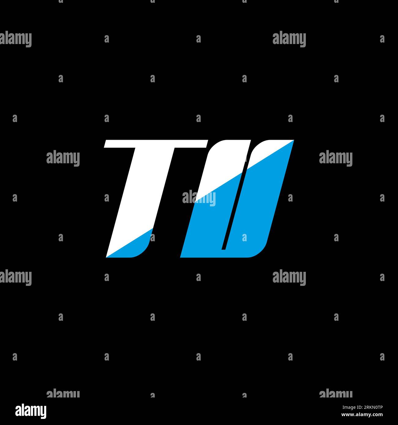 TU letter logo design on black background. TU creative initials letter ...