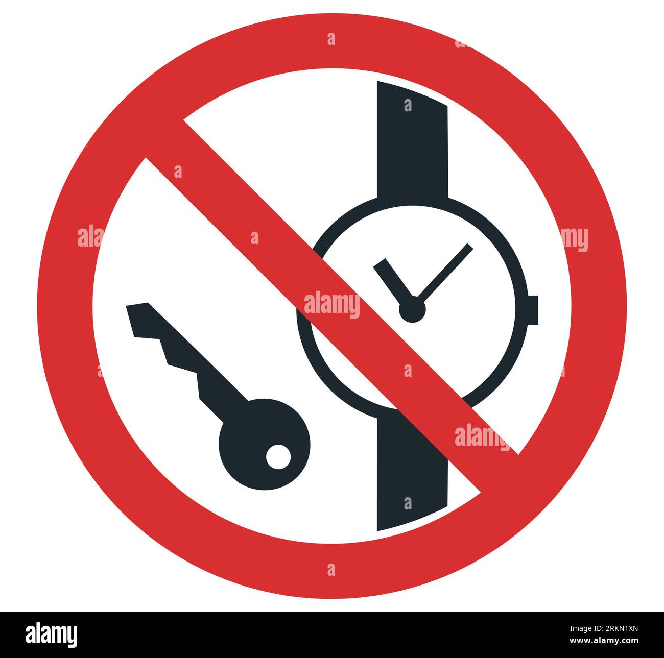 Metallic Articles or Watches Prohibited Symbol Stock Vector Image & Art ...