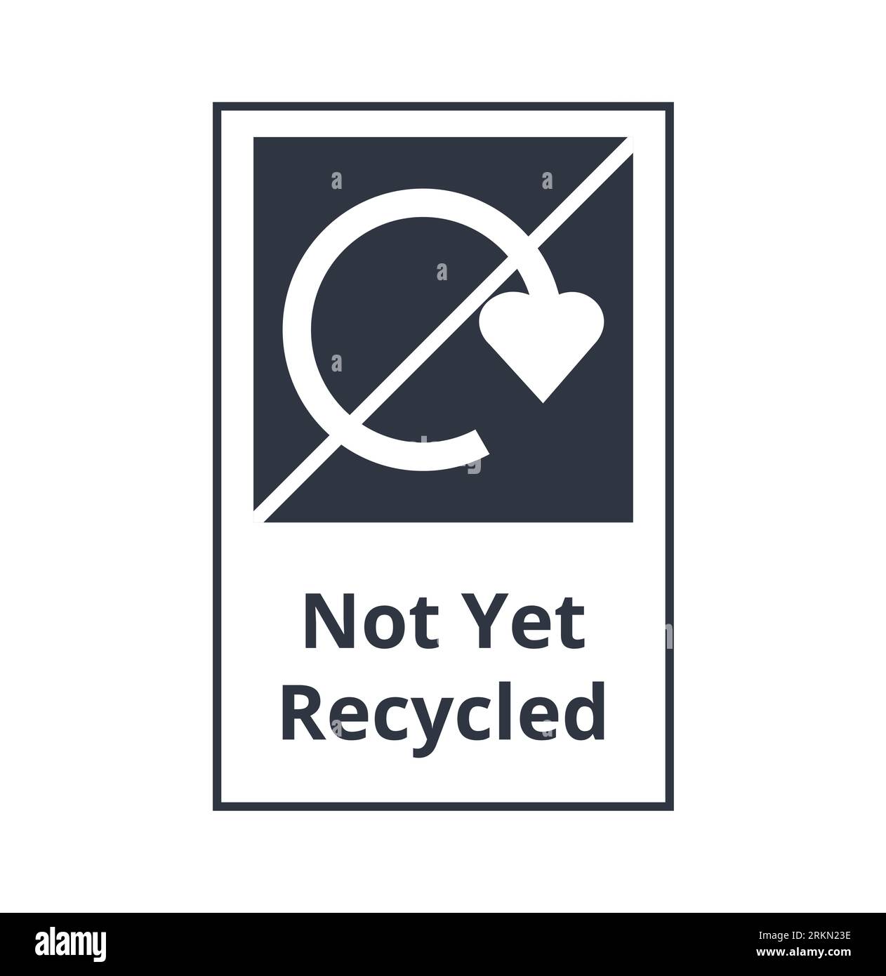 Not Yet Recycled Symbol Stock Vector Image & Art - Alamy