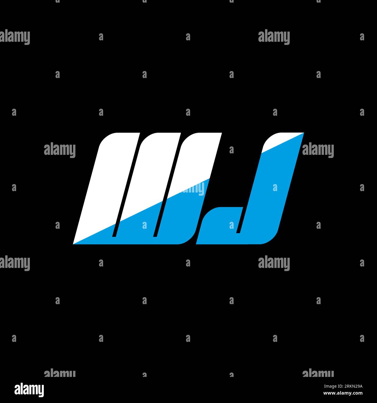 WJ letter logo design on black background. WJ creative initials letter ...