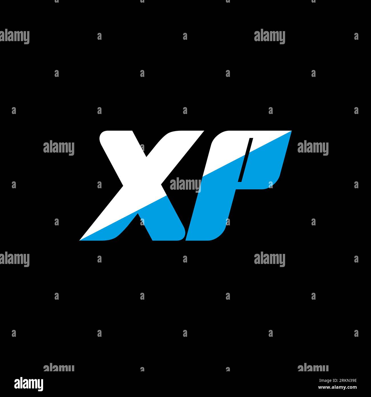 XP letter logo design on black background. XP creative initials letter ...