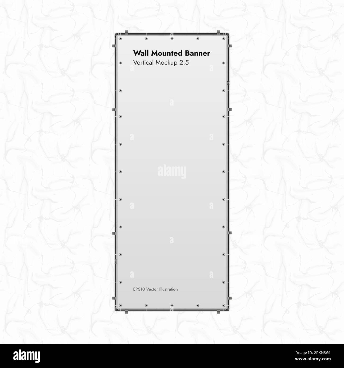 Wall Mounted Banner on Marble Background Vector Illustration Stock ...