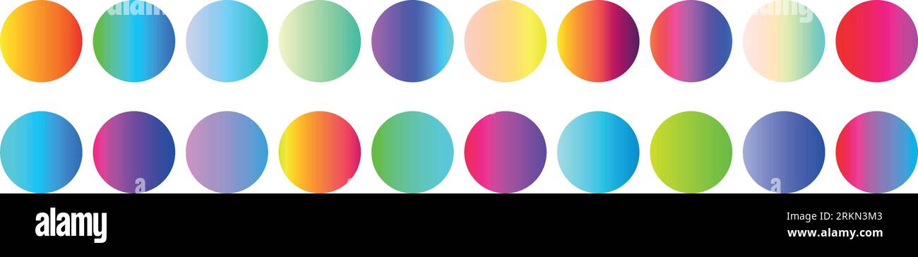 Gradient circle in blue and round color shades, neon and purple sphere ...