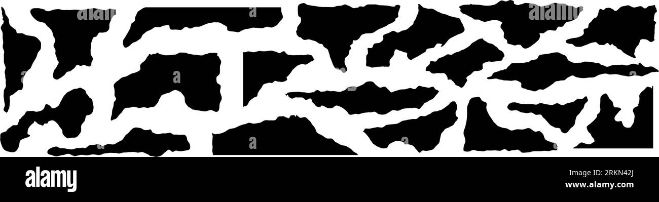 Paper with jagged edge, rip and torn effects for collage. Background ...