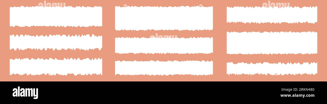 Paper shape with tear, torn edges, and rip pieces. rectangle in grunge ...