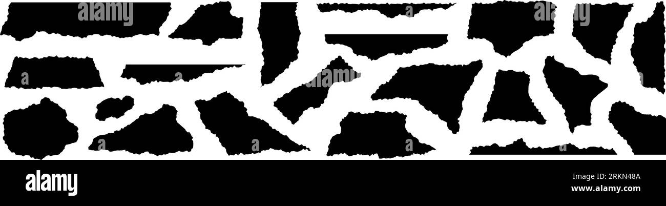 Paper with torn and rip texture, resembling newspaper edge. depiction ...