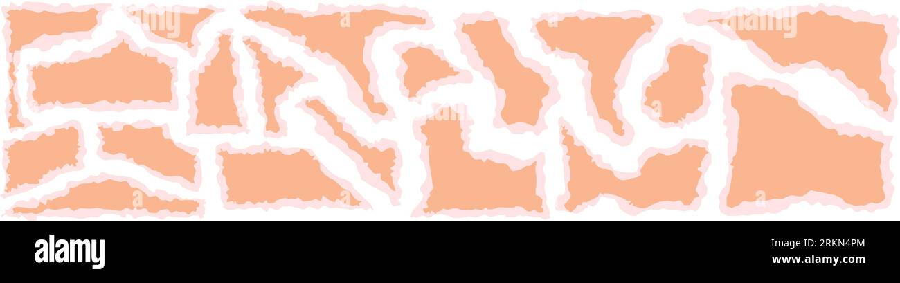 Torn and ripped paper, edgy ,tear marks. Old texture framed on white ...