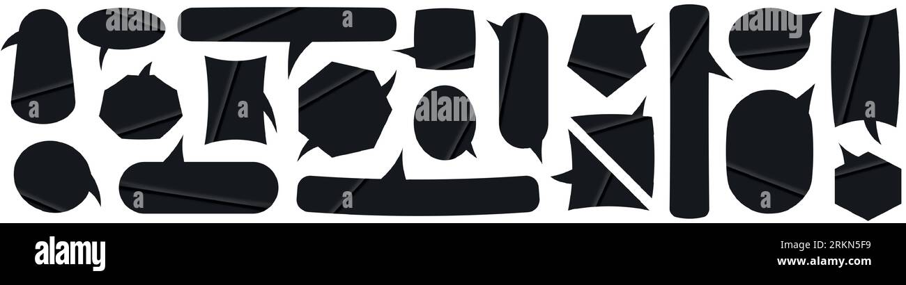 Speech sticker with text for chat, paper balloon doodle . School ...