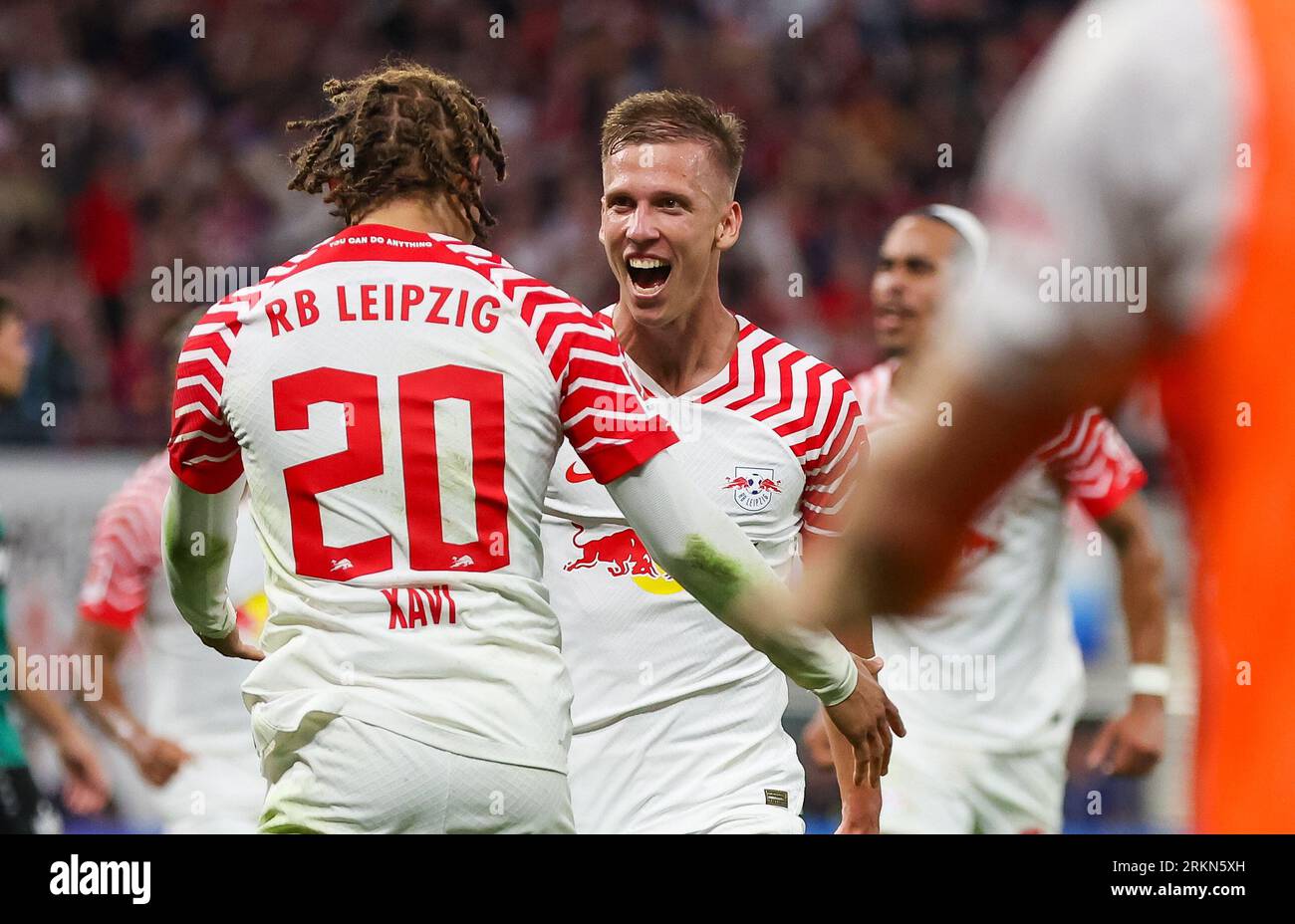 Leipzig, Germany. 25th Aug, 2023. Soccer: Bundesliga, Matchday 2, RB ...