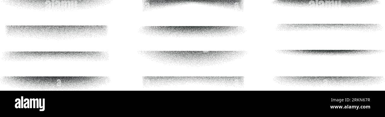 Shadow effects with grain, noise, and dot patterns. shade in black ...