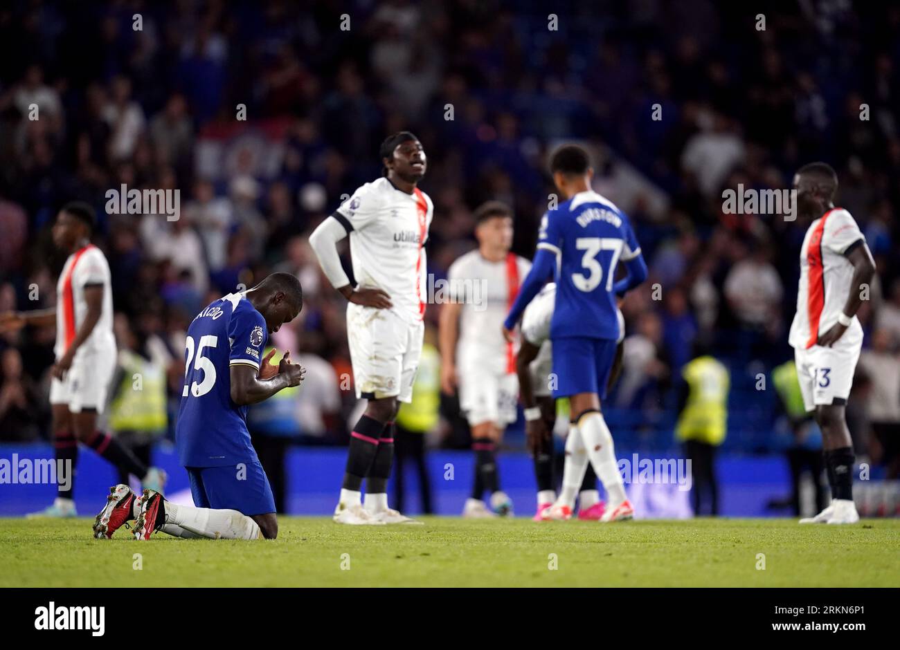 Chelsea's Moises Caicedo after the final whistle of the Premier League ...